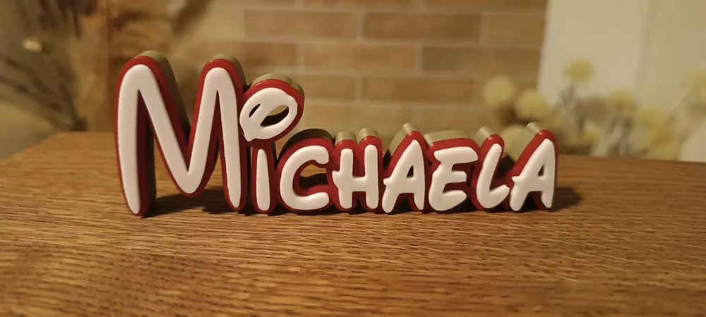 Michaela Disney Name Sign Decor letter 3d text by Fabbiotto MakerWorld ...