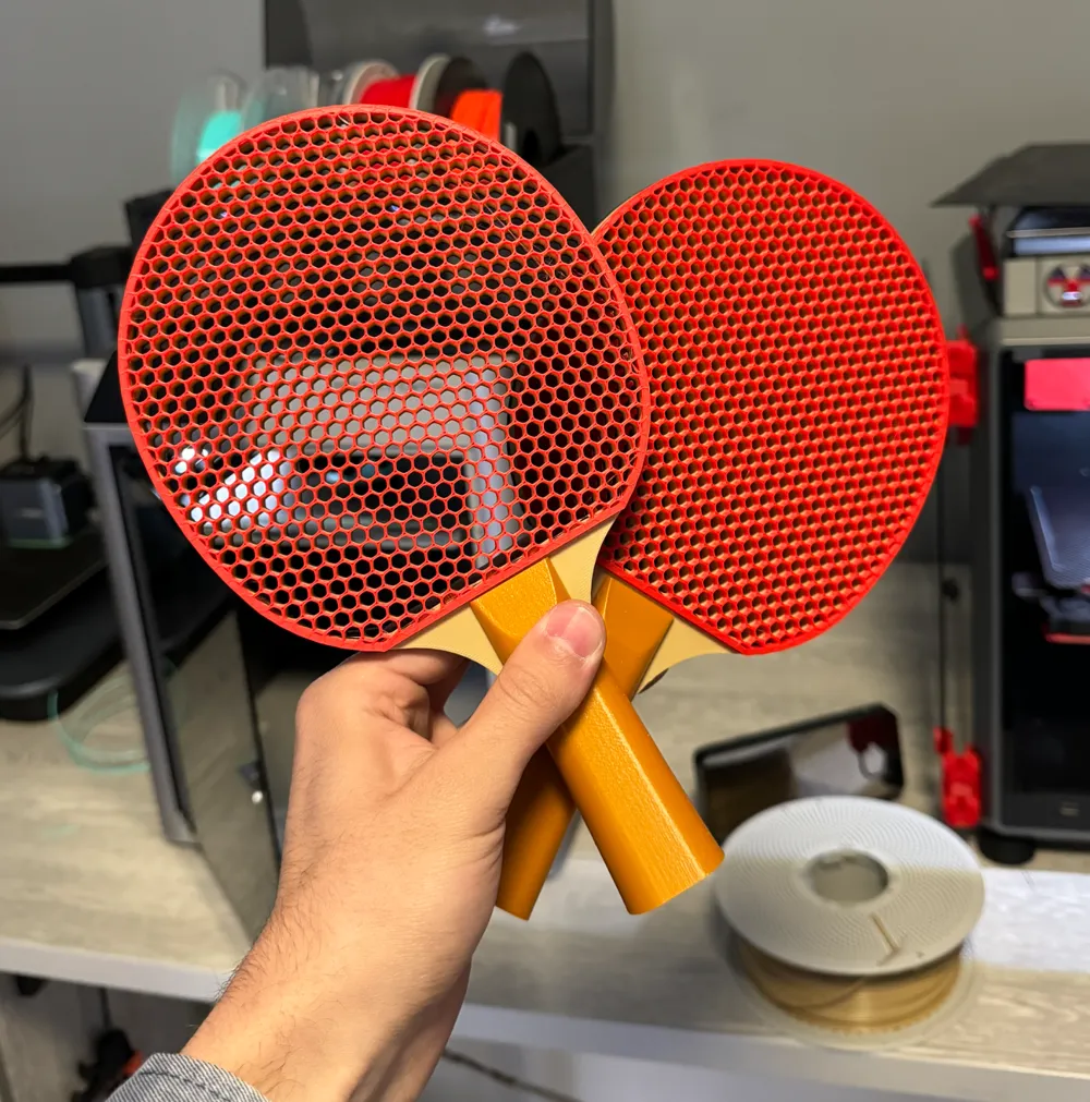 SILENT PING PONG PADDLE - AIRLESS INFILL DESIGN - Free 3D Print Model ...