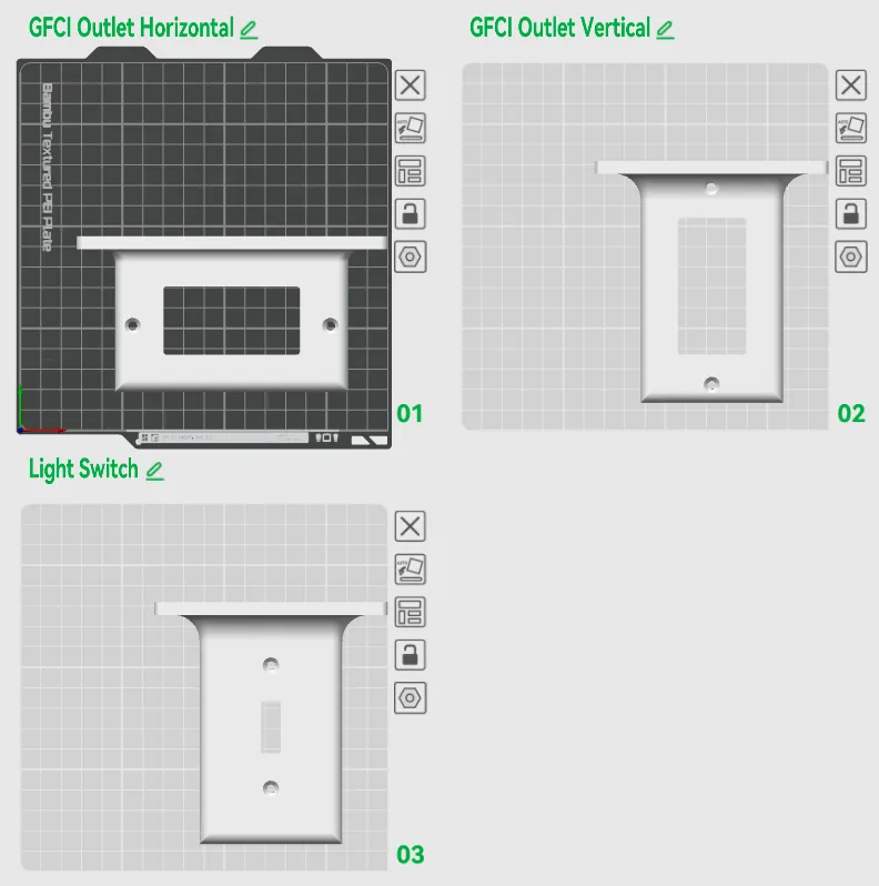 GFCI electrical outlet shelf - 3 options by Jucadesousa - MakerWorld