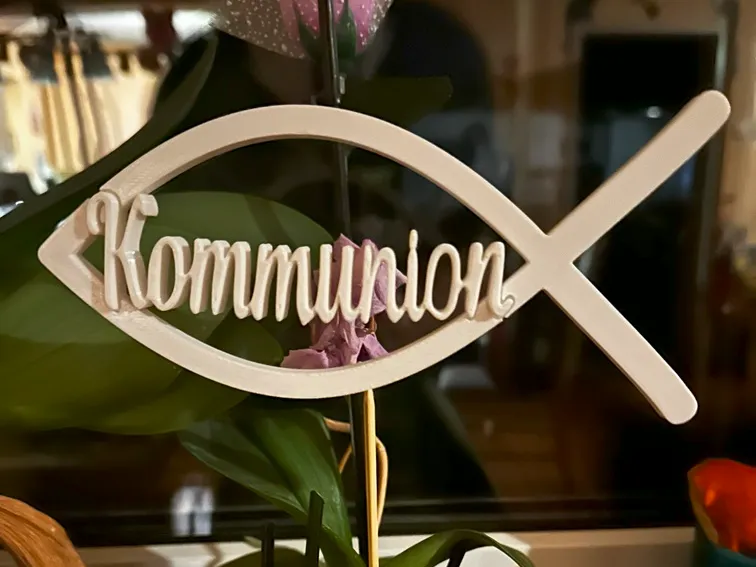 First Communion Decoration Fish Symbol by BrainyRP MakerWorld: Download ...