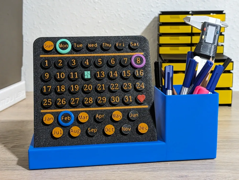 Bases for Customizable calendar & desk organizer by G__W__ - MakerWorld
