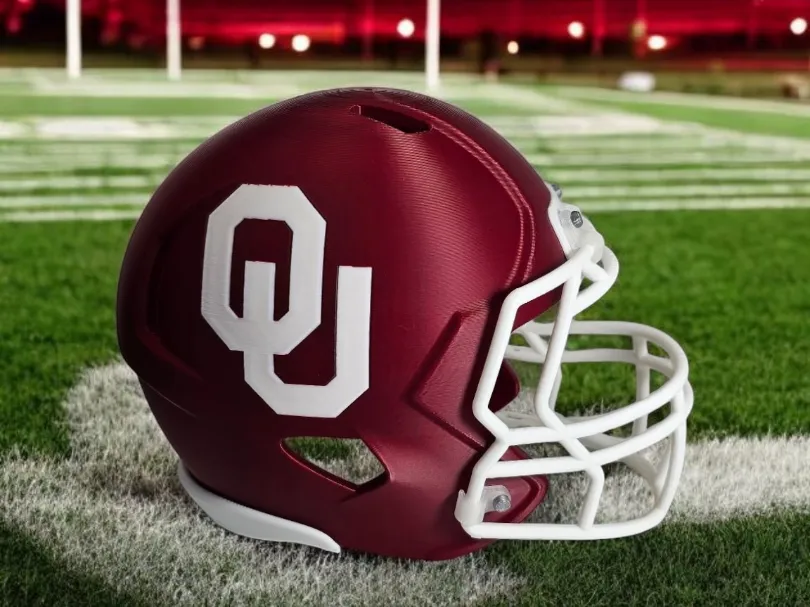 Oklahoma University OU Sooners Football Helmet - Free 3D Print Model ...