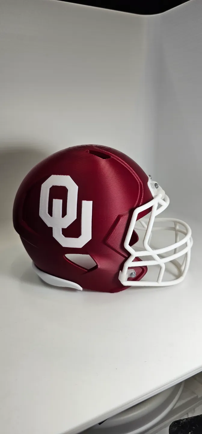 Oklahoma University OU Sooners Football Helmet - Free 3D Print Model ...