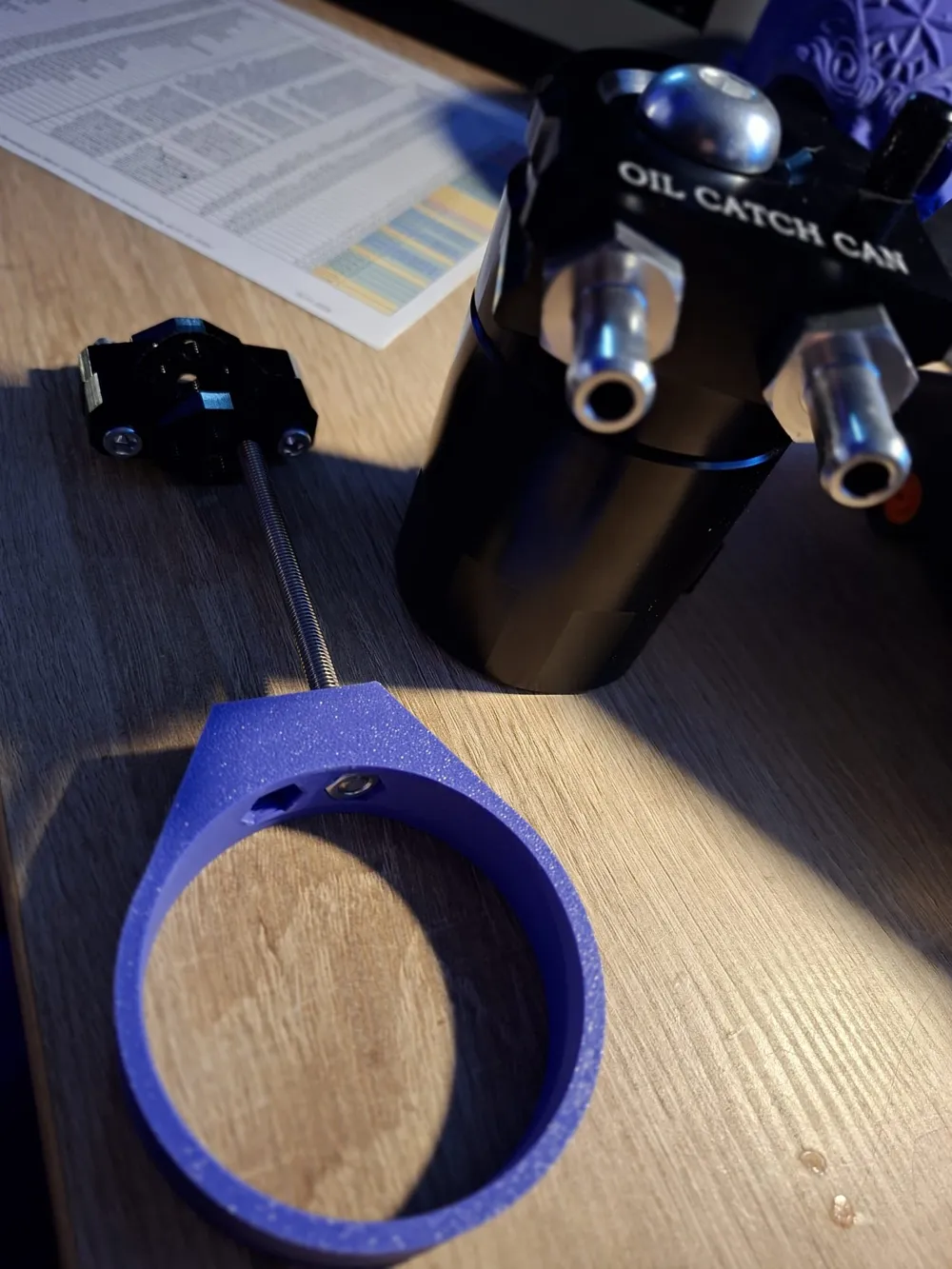 Support de récupérateur d'huile Harley Davidson ASA +Petg-CF - Modèle d ...