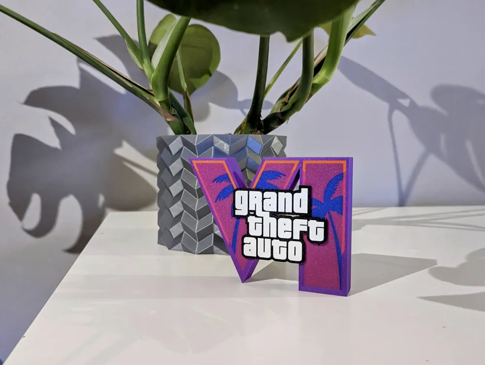 Grand Theft Auto VI - GTA 6 - Sign - LED ready by wootje13 MakerWorld ...