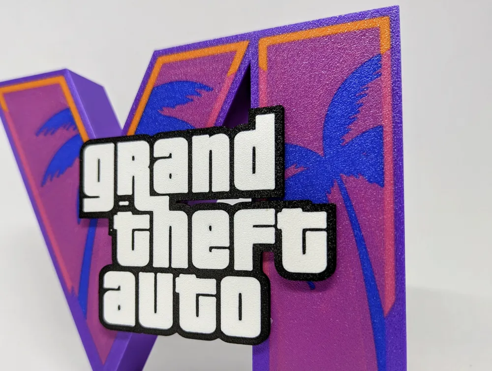 Grand Theft Auto VI - GTA 6 - Sign - LED ready by wootje13 MakerWorld ...