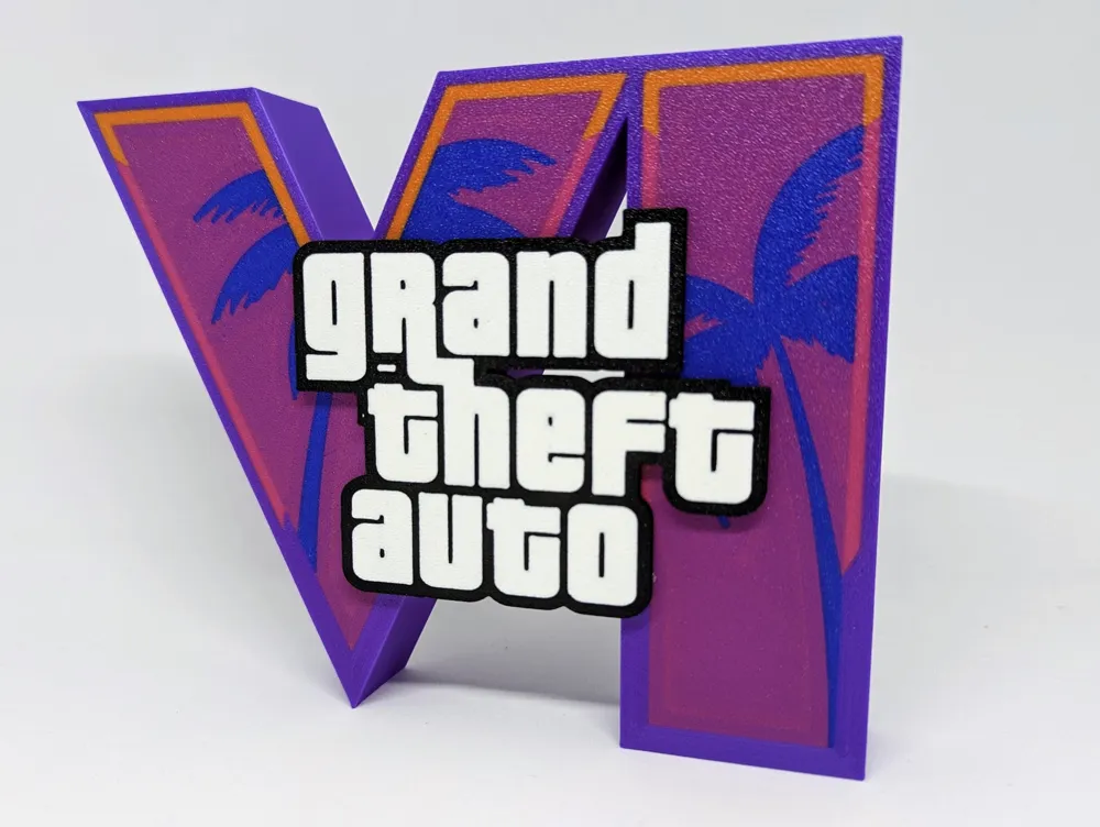 Grand Theft Auto VI - GTA 6 - Sign - LED ready by wootje13 MakerWorld ...