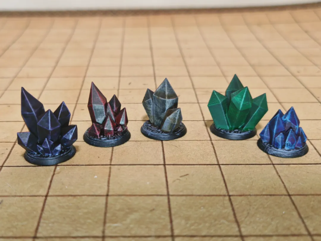 Crystals on bases for DnD , Board Game, Diorama - Free 3D Print Model ...