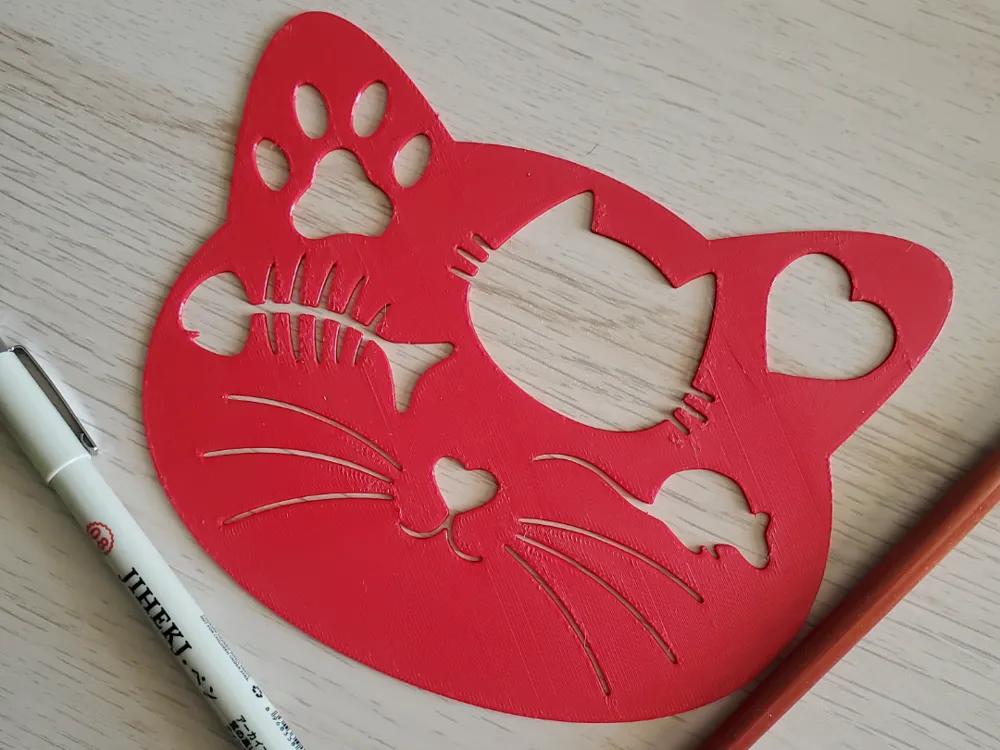 Kitty Cat Stencil by byterr - MakerWorld