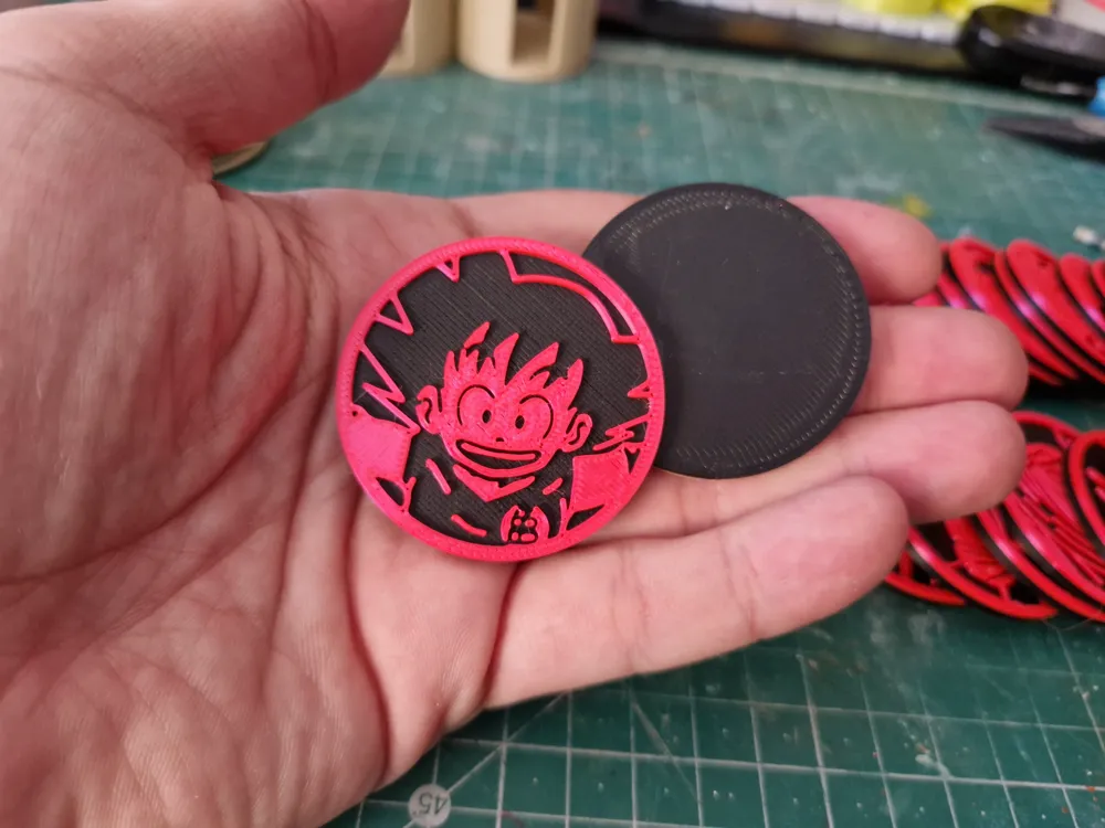 Kid Goku (Dragonball) collectible coin - Free 3D Print Model - MakerWorld