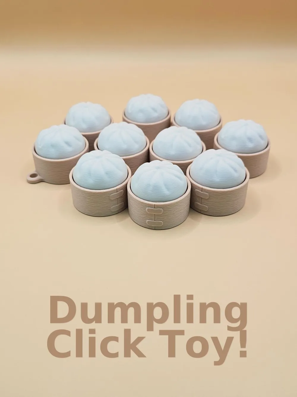 Dumpling Click Toy! - Free 3D Print Model - MakerWorld
