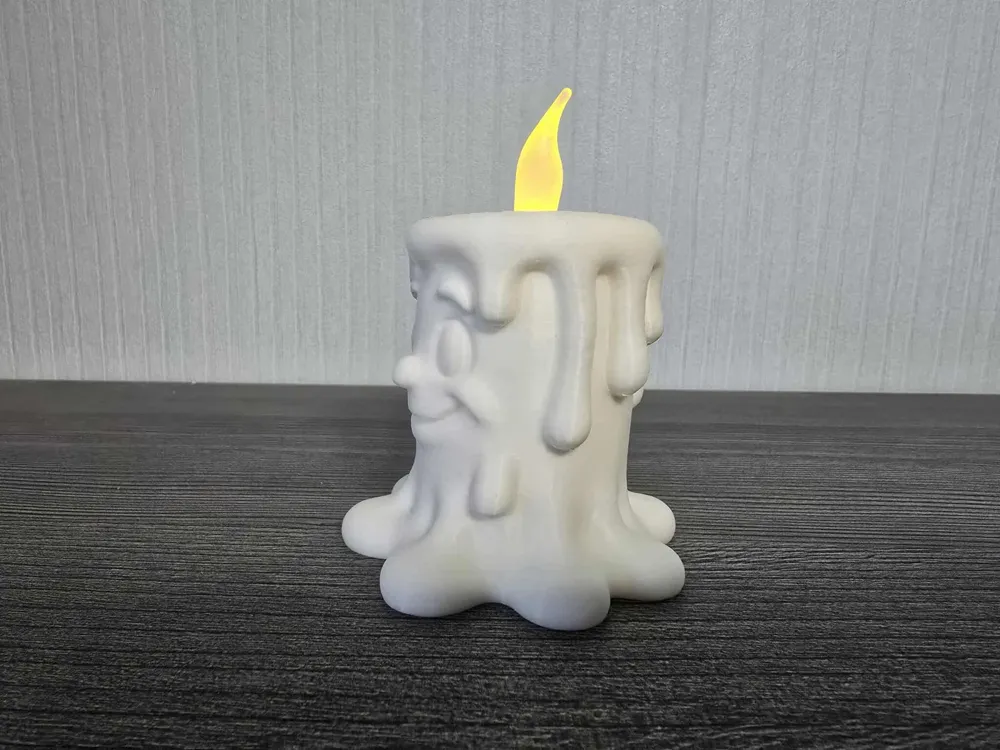 Tealight Holder * Cute Candle with Comic Face - Free 3D Print Model ...