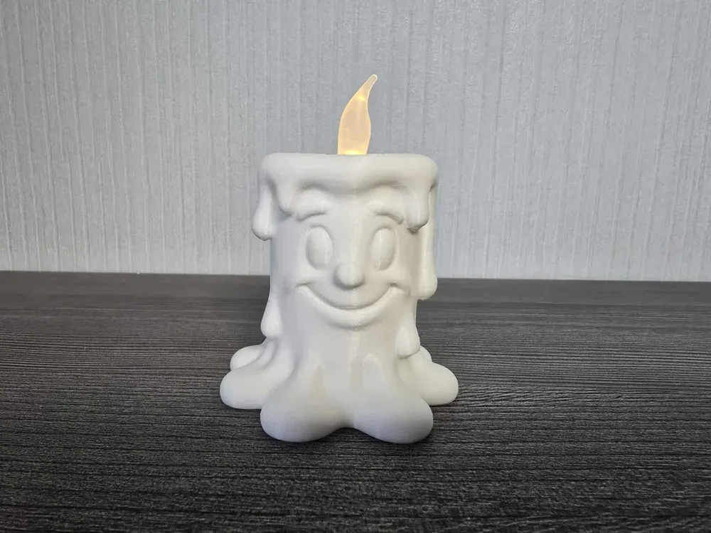 Tealight Holder * Cute Candle with Comic Face - Free 3D Print Model ...