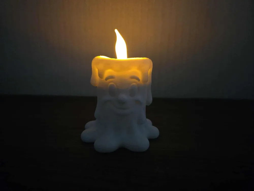 Tealight Holder * Cute Candle with Comic Face - Free 3D Print Model ...