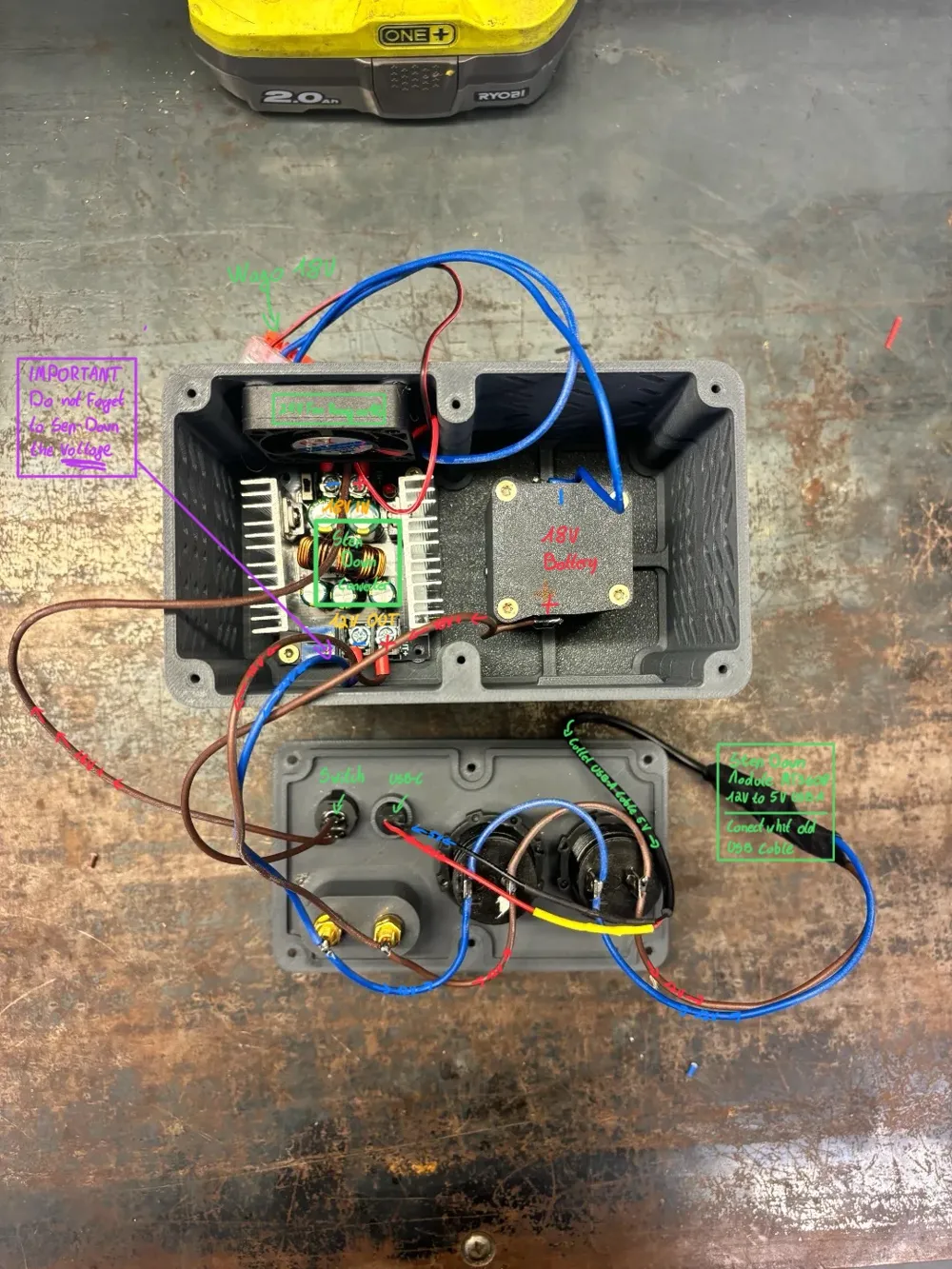 Ryobi Battery-Powered 12V Box by Exotech MakerWorld: Download Free 3D ...