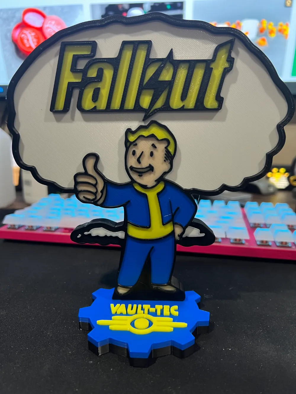 Fallout Nuke Cloud Sign with Vault base by wrxguy43 - MakerWorld