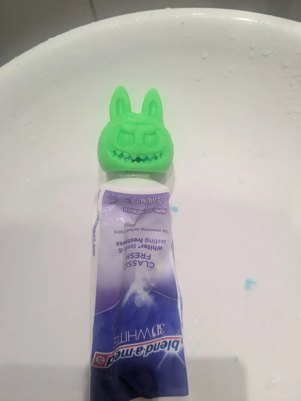 Lafufu Toothpaste Cap – Puking Edition! - Free 3D Print Model - MakerWorld