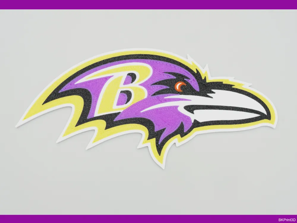 Baltimore Ravens Plaque Multi-Color by bkprint3d - MakerWorld