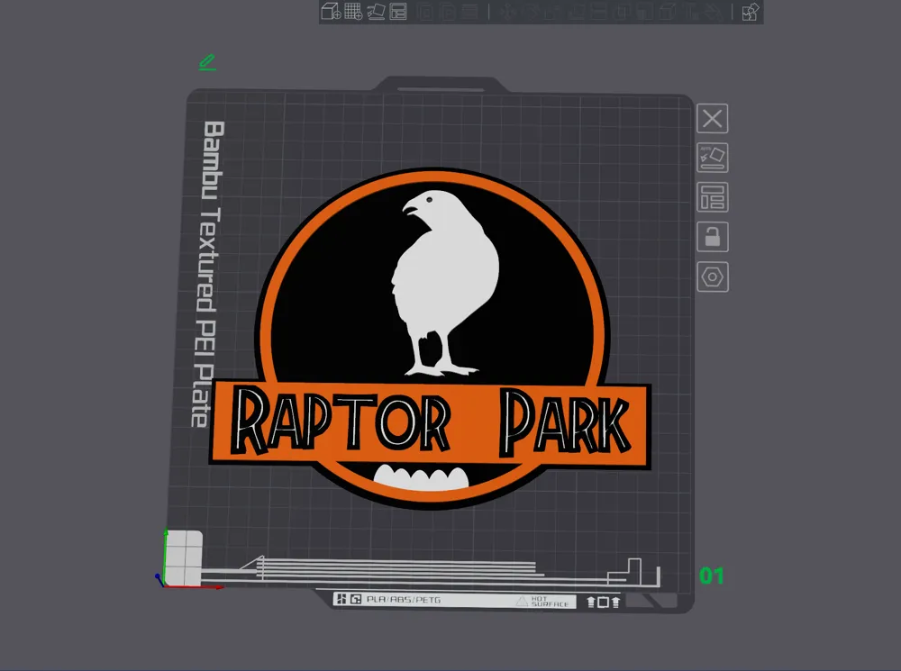 Raptor Park Sign Shared by Justin Yu - MakerWorld
