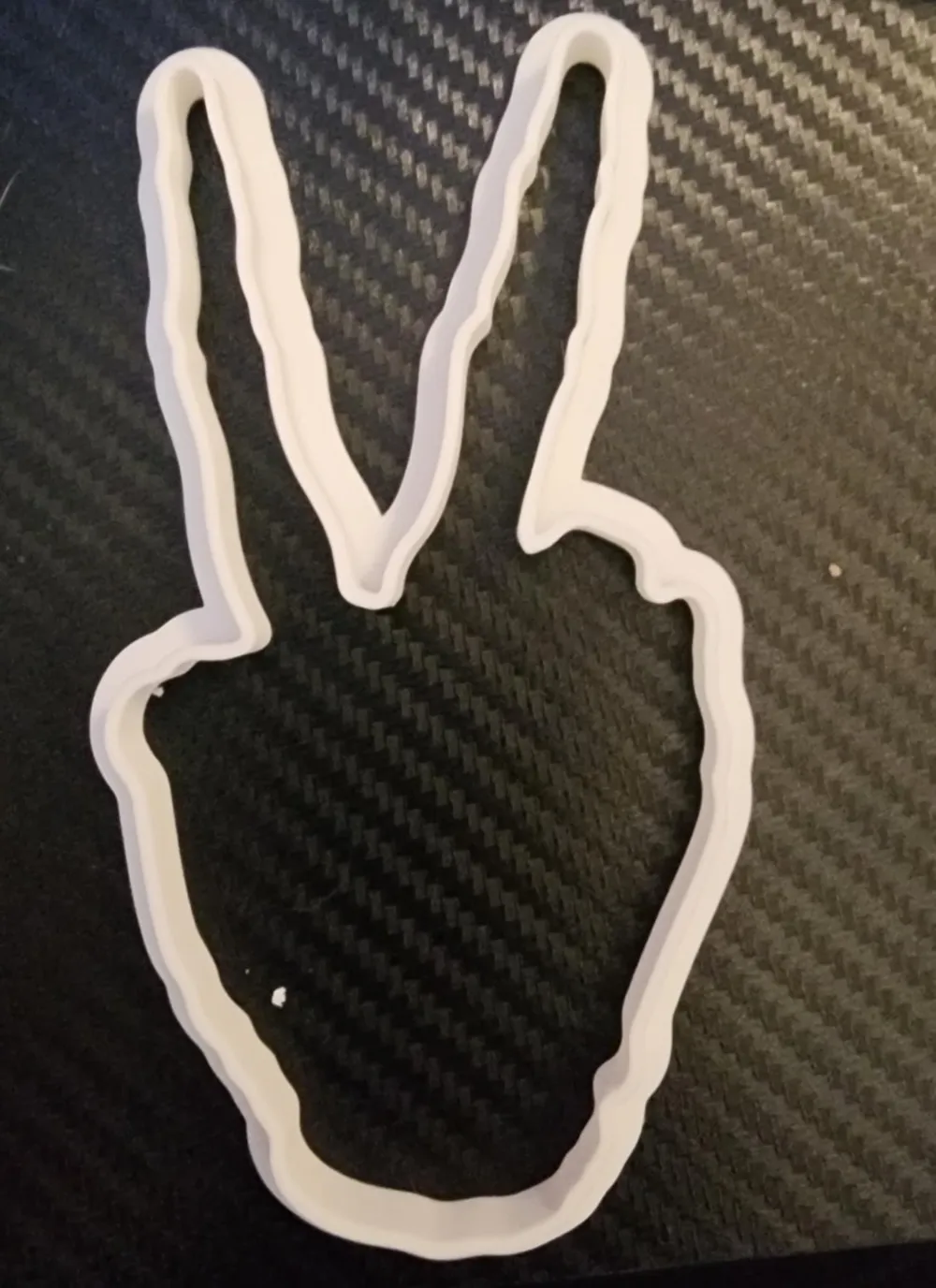 Skeleton Hand Peace Sign Cookie Cutter - Free 3D Print Model - MakerWorld