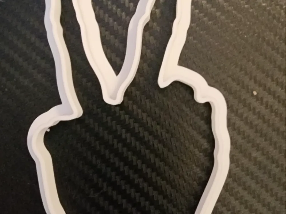 Skeleton Hand Peace Sign Cookie Cutter - Free 3D Print Model - MakerWorld