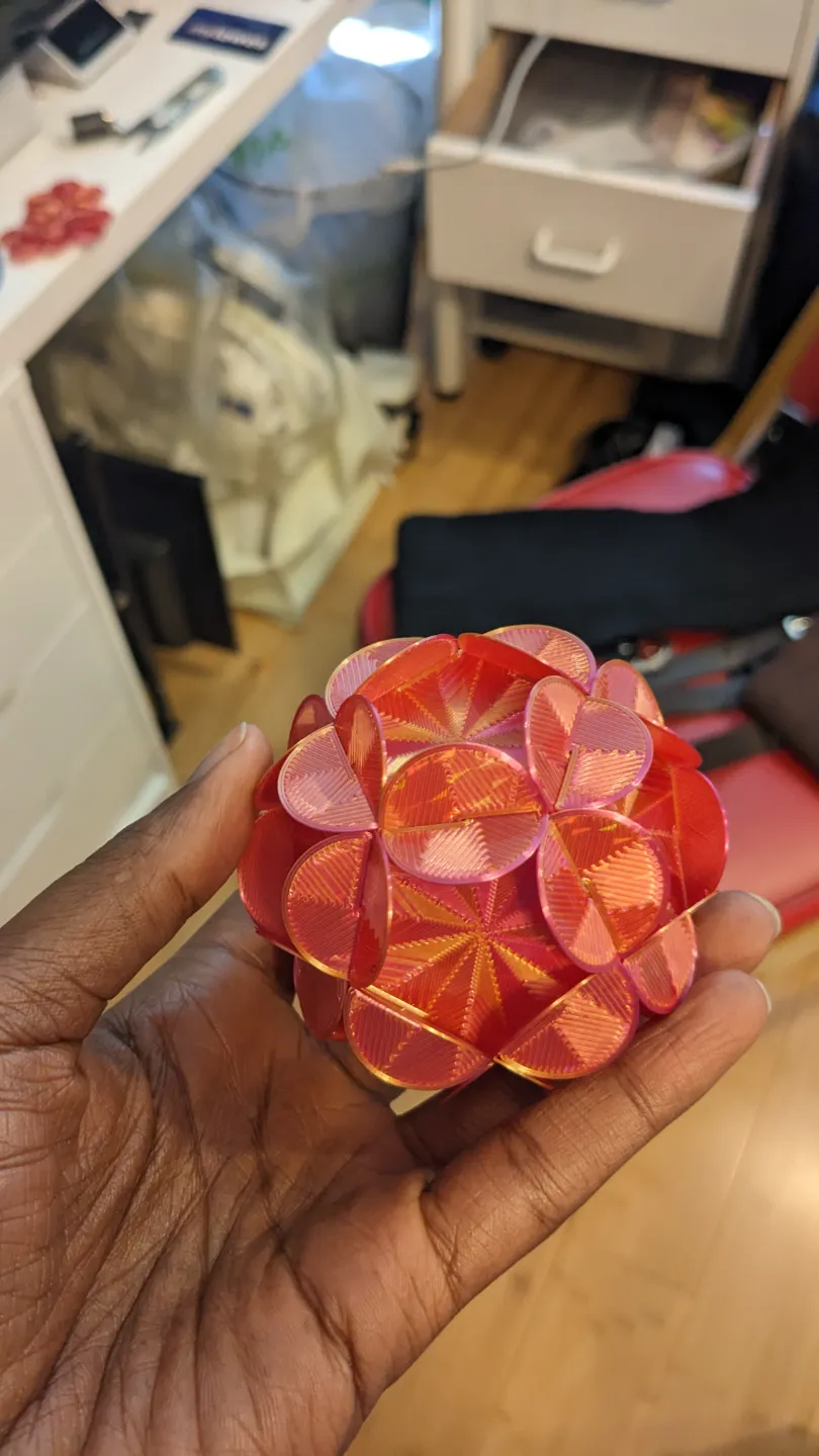 Slide together geometric flower ball ornament by Hack3r Runway ...