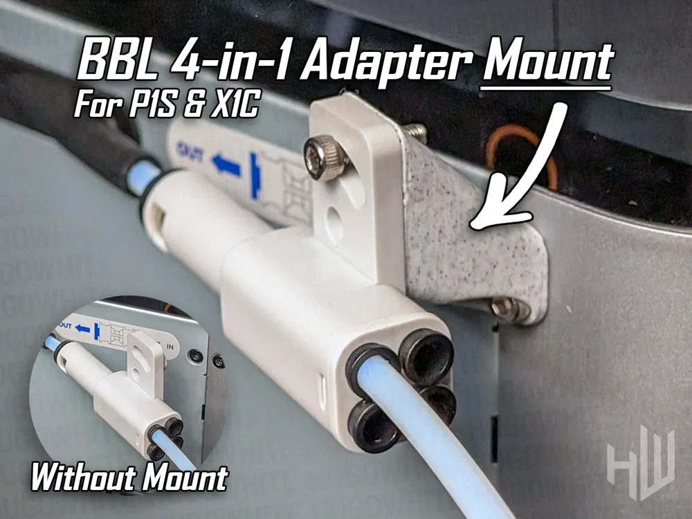 BBL 4-in-1 PTFE Adapter Mount P1S/X1C by WhiteStudio MakerWorld ...