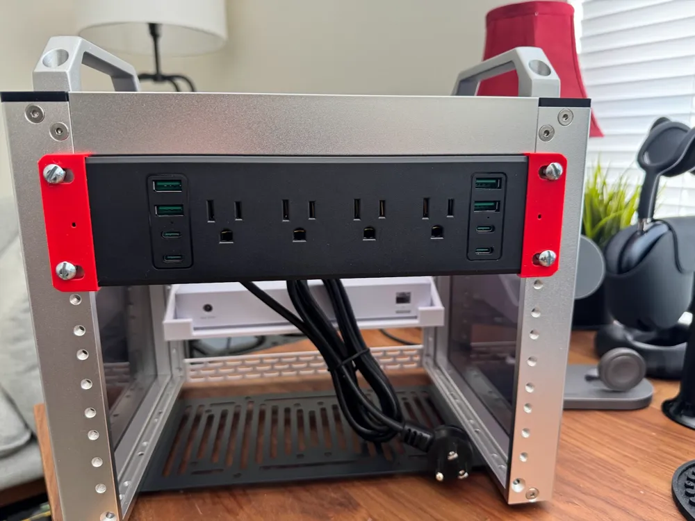 10-Inch Rack Power Strip Mount for DeskPi MiniRack Remixed by DToX - MakerWorld