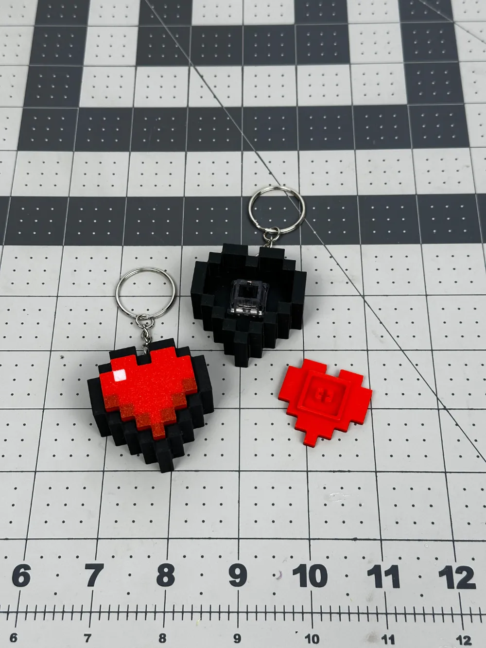 Minecraft Heart Key Clicker Keychain - Free 3D Print Model - MakerWorld