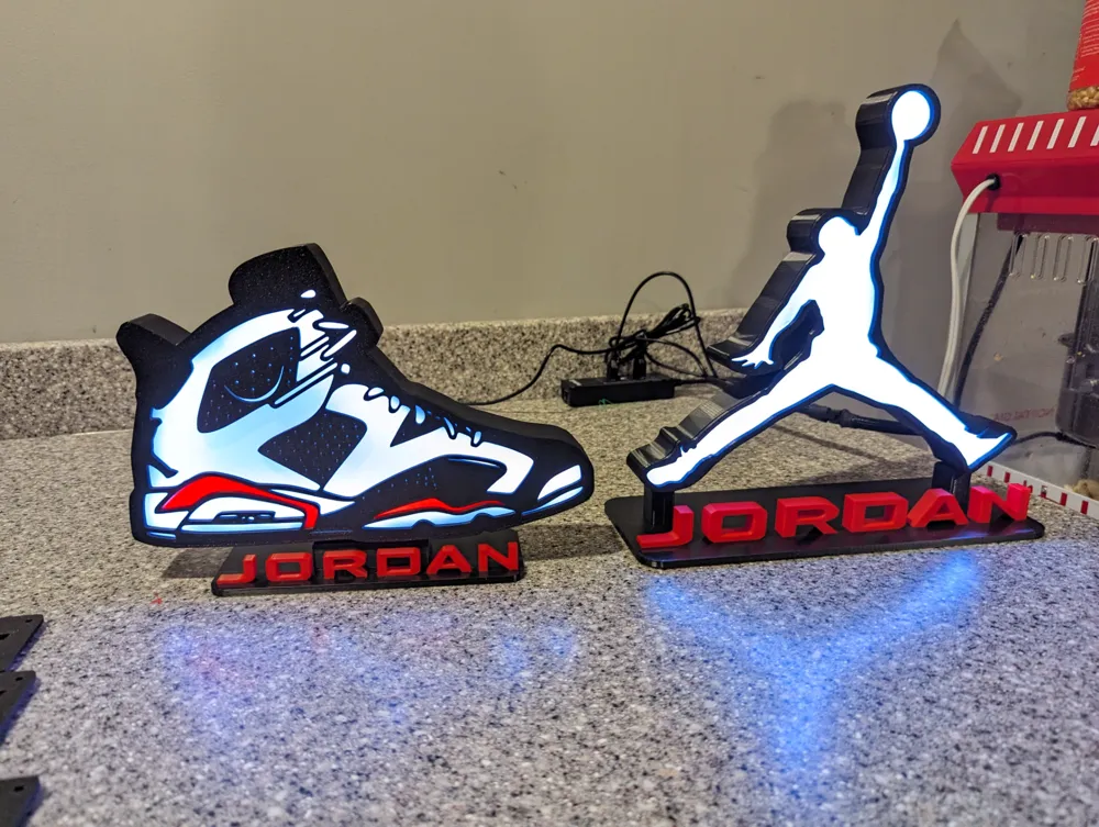 Air Jordan 6 3D Faceplate Lightbox with Stand by dakjones82 - MakerWorld