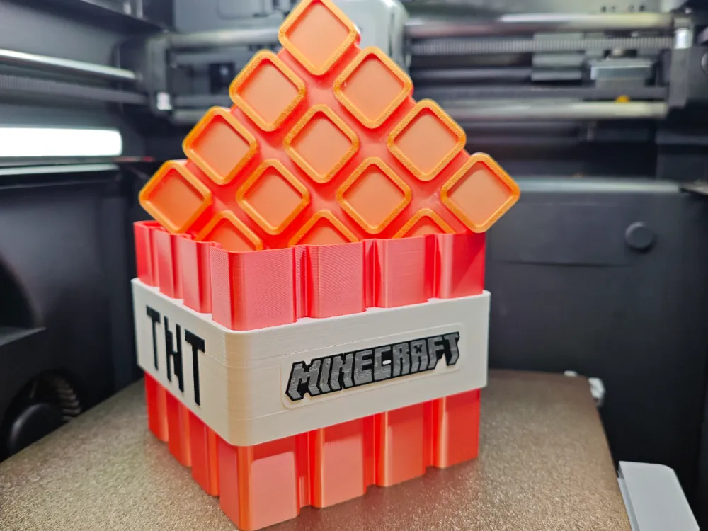 Minecraft TNT popcorn box by MaerMakerWorld: Download Free 3D Models