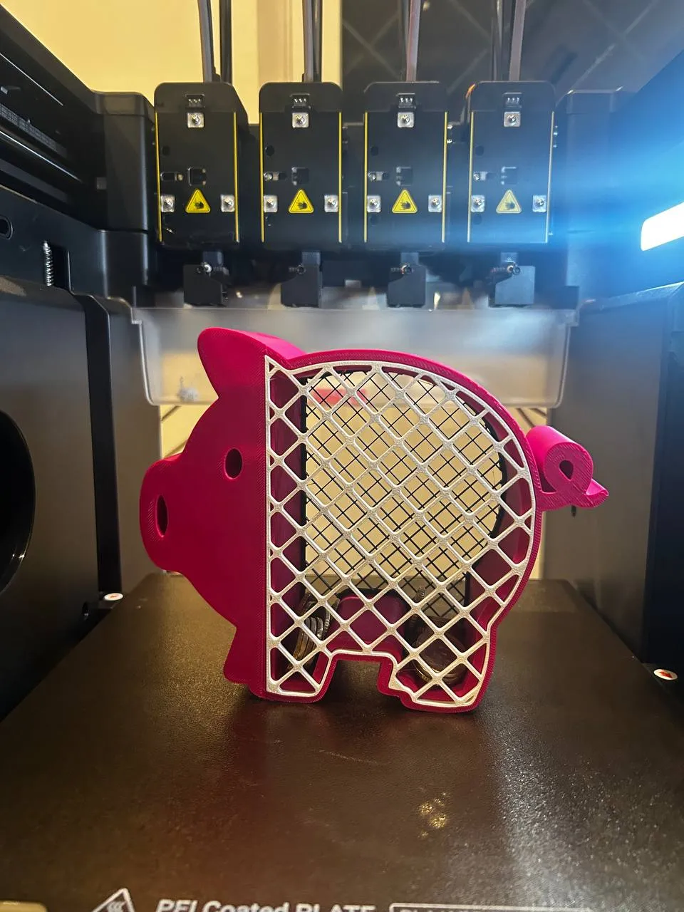 Grid Piggy Bank: Removable Cover & Reusable - Free 3D Print Model ...