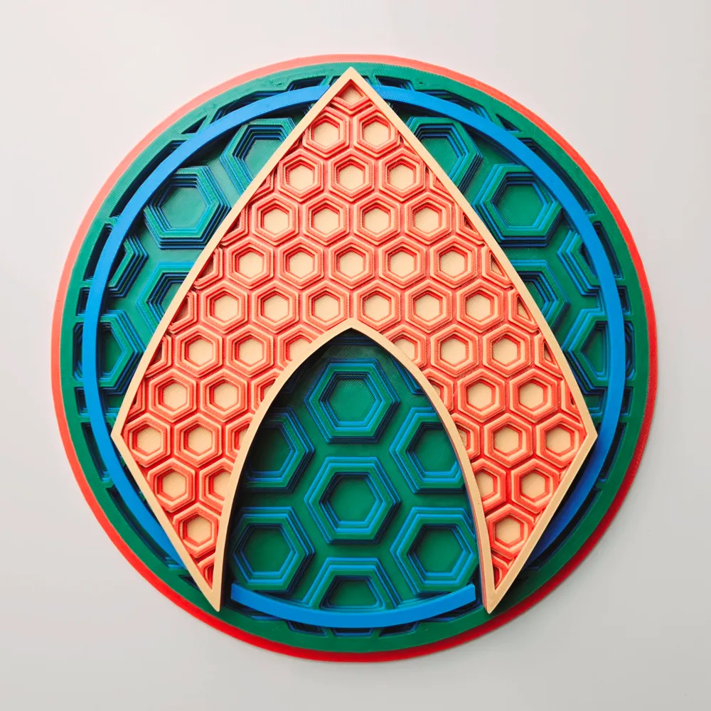 DC Aquaman Dimensional Mosaic by w3r3wolv3s - MakerWorld