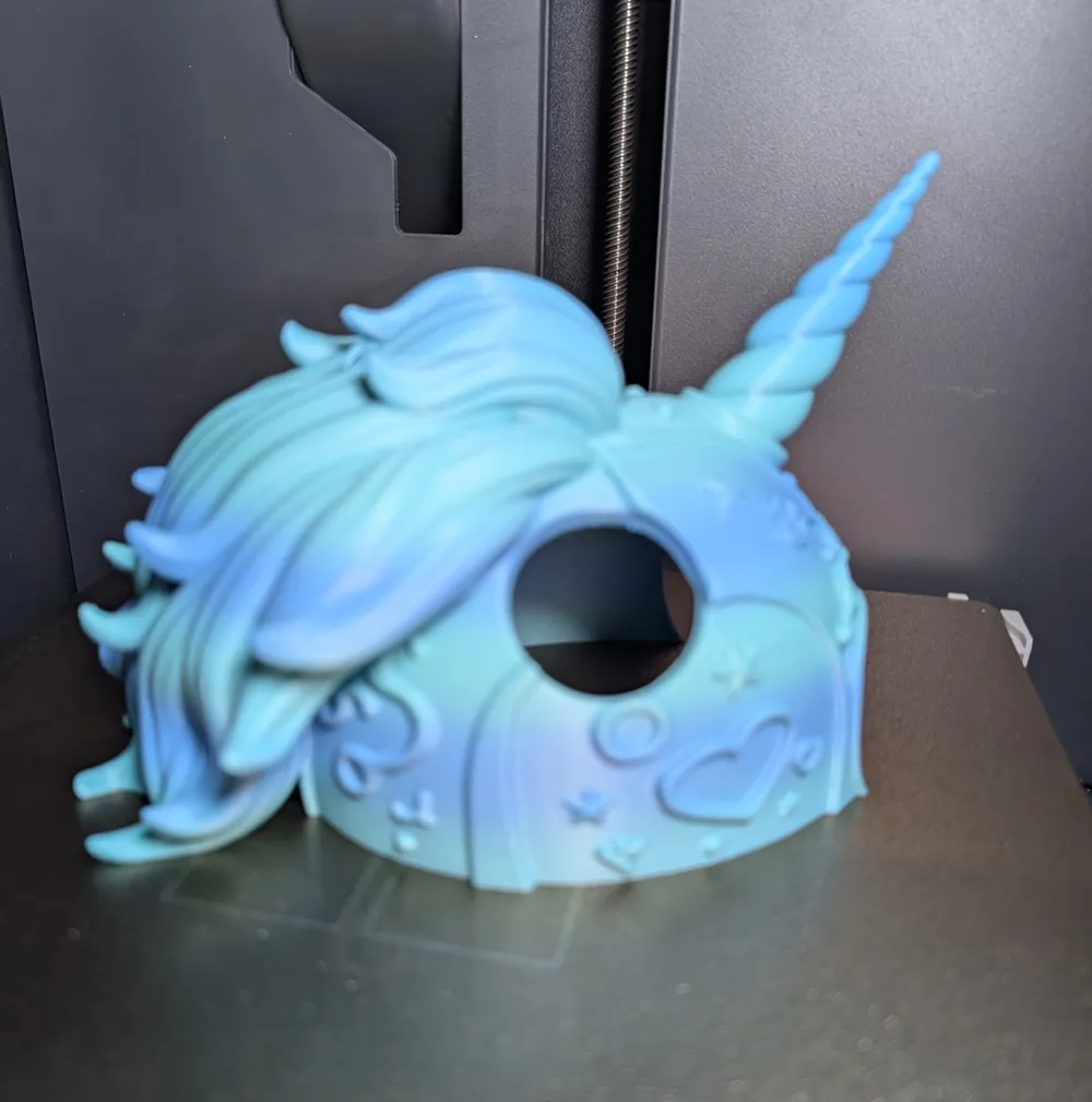 Unicorn themed cat helmet! - Free 3D Print Model - MakerWorld
