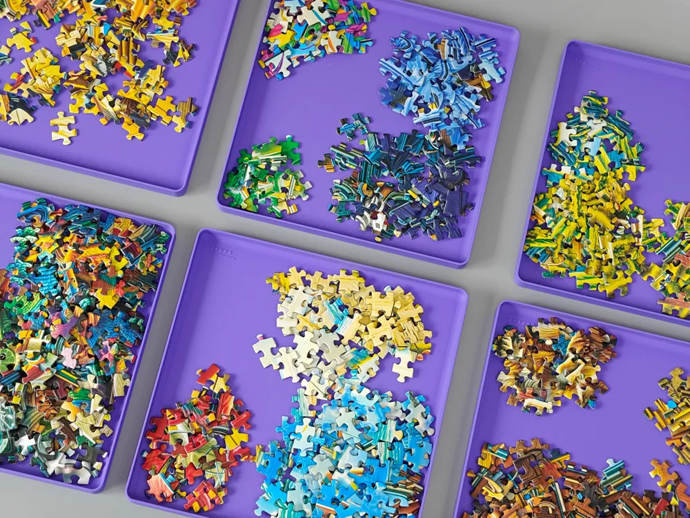 Jigsaw puzzle sorting trays. Nestable! by GK Design MakerWorld ...