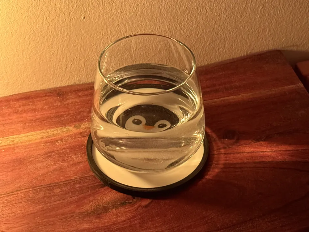 Cute Penguin Drink Coaster - Free 3D Print Model - MakerWorld