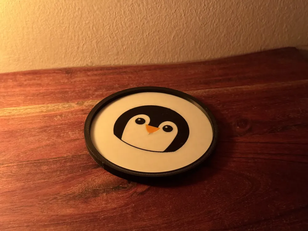Cute Penguin Drink Coaster - Free 3D Print Model - MakerWorld