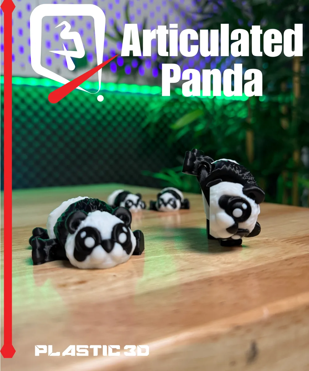 Articulated Panda Bear by Plastic3D MakerWorld: Download Free 3D Models