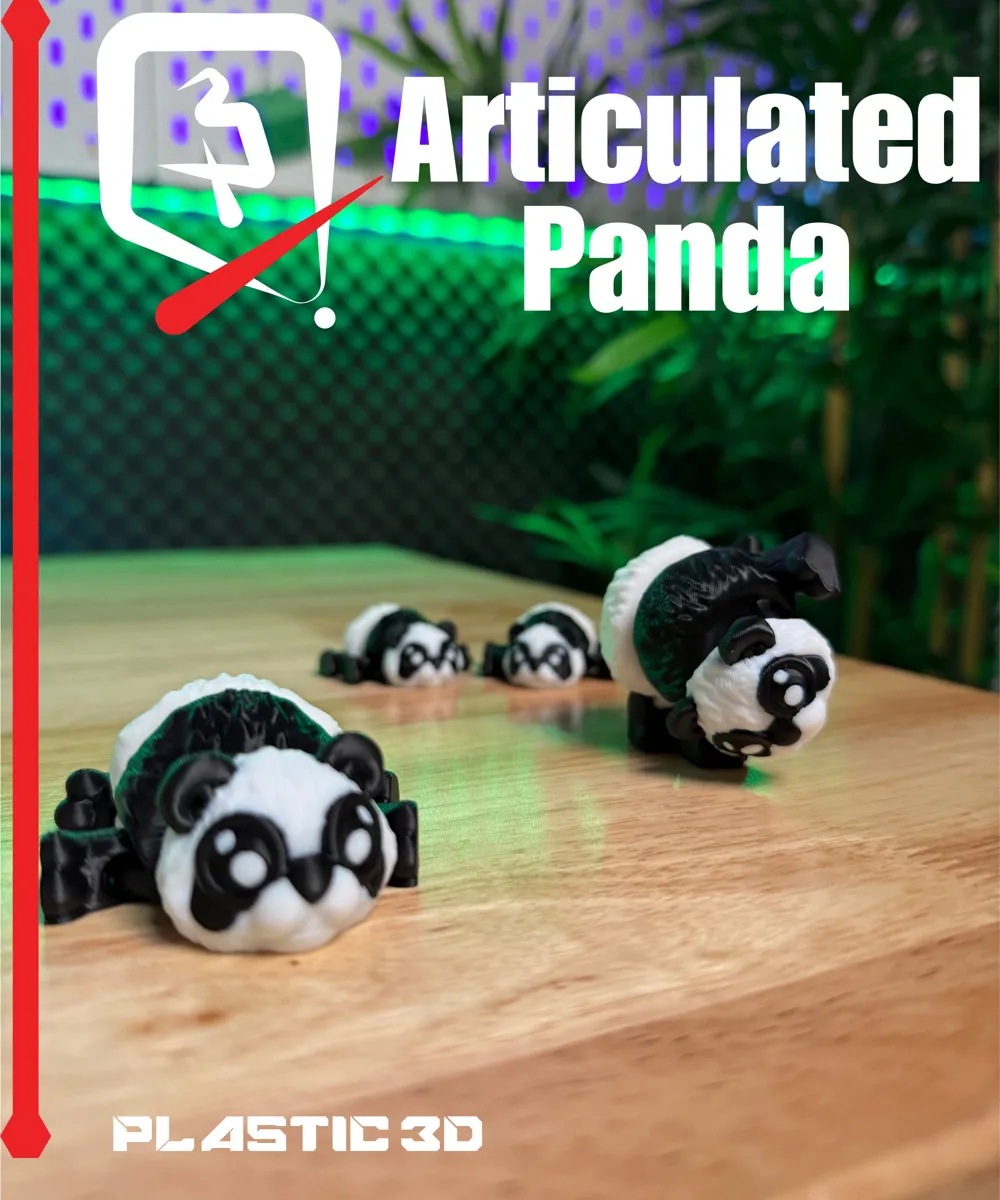 Articulated Panda Bear by Plastic3D MakerWorld: Download Free 3D Models