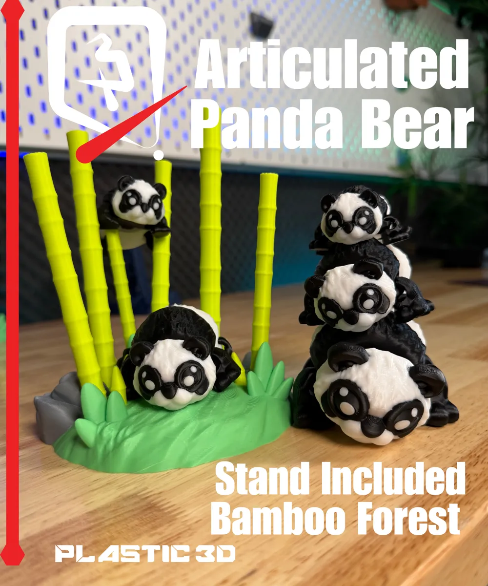 Articulated Panda Bear by Plastic3D MakerWorld: Download Free 3D Models