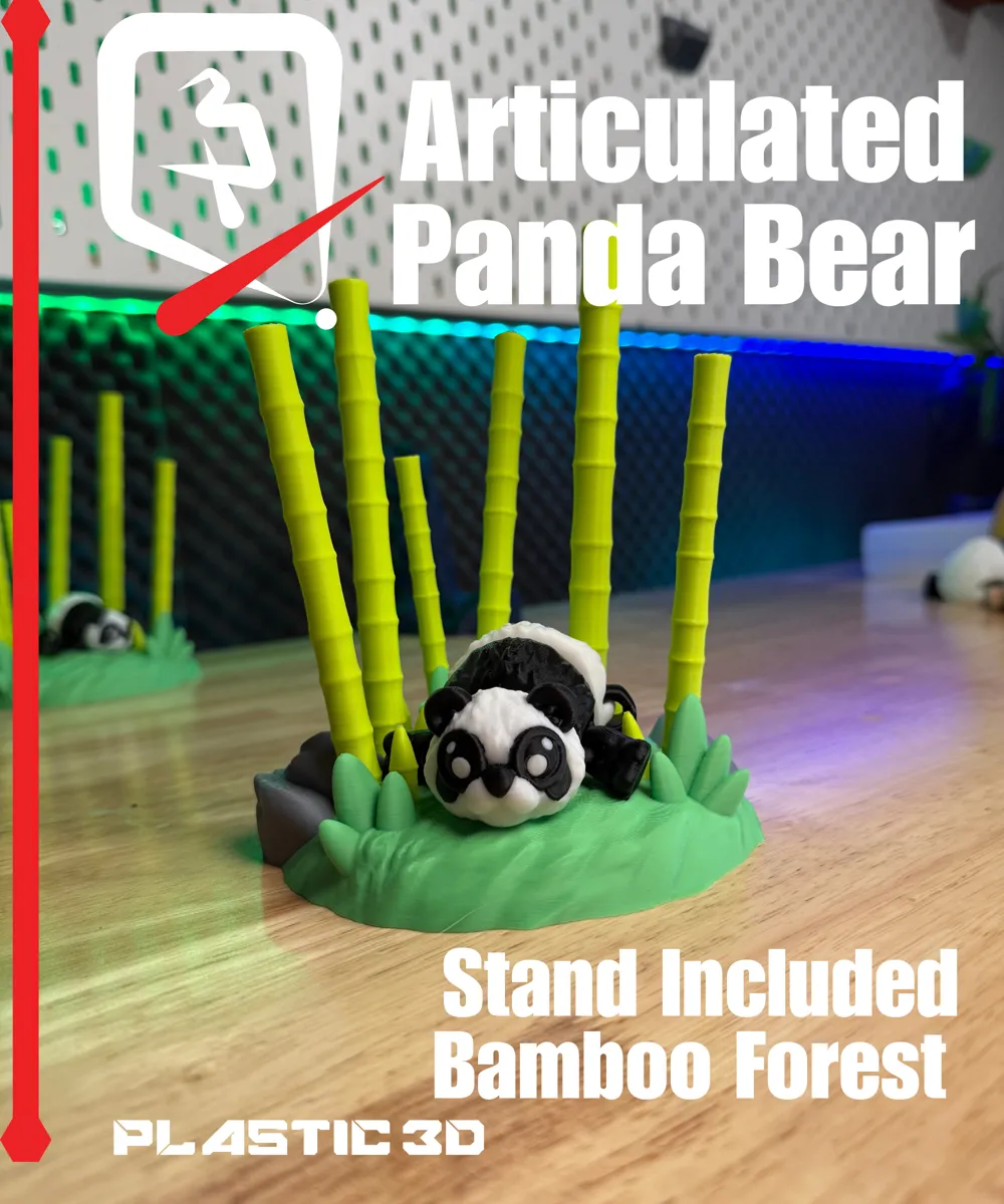 Articulated Panda Bear by Plastic3D MakerWorld: Download Free 3D Models