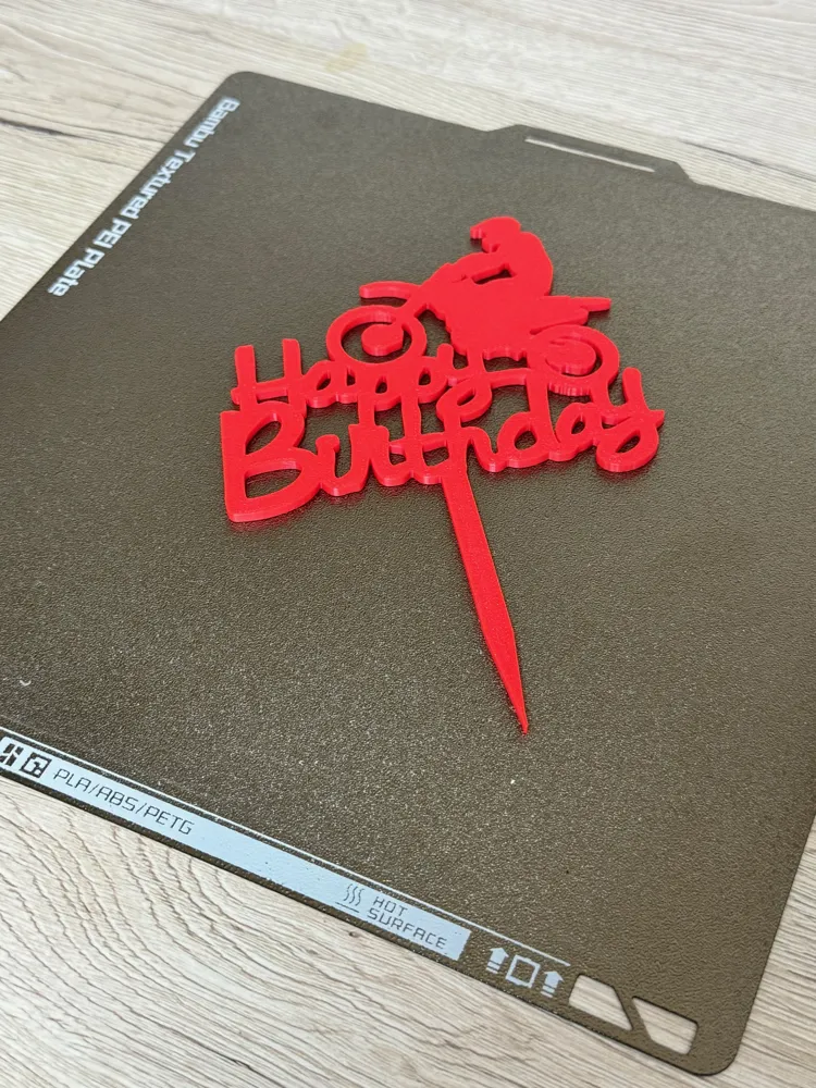 Motorrad Cake Topper Happy Birthday by TortenTobi - MakerWorld