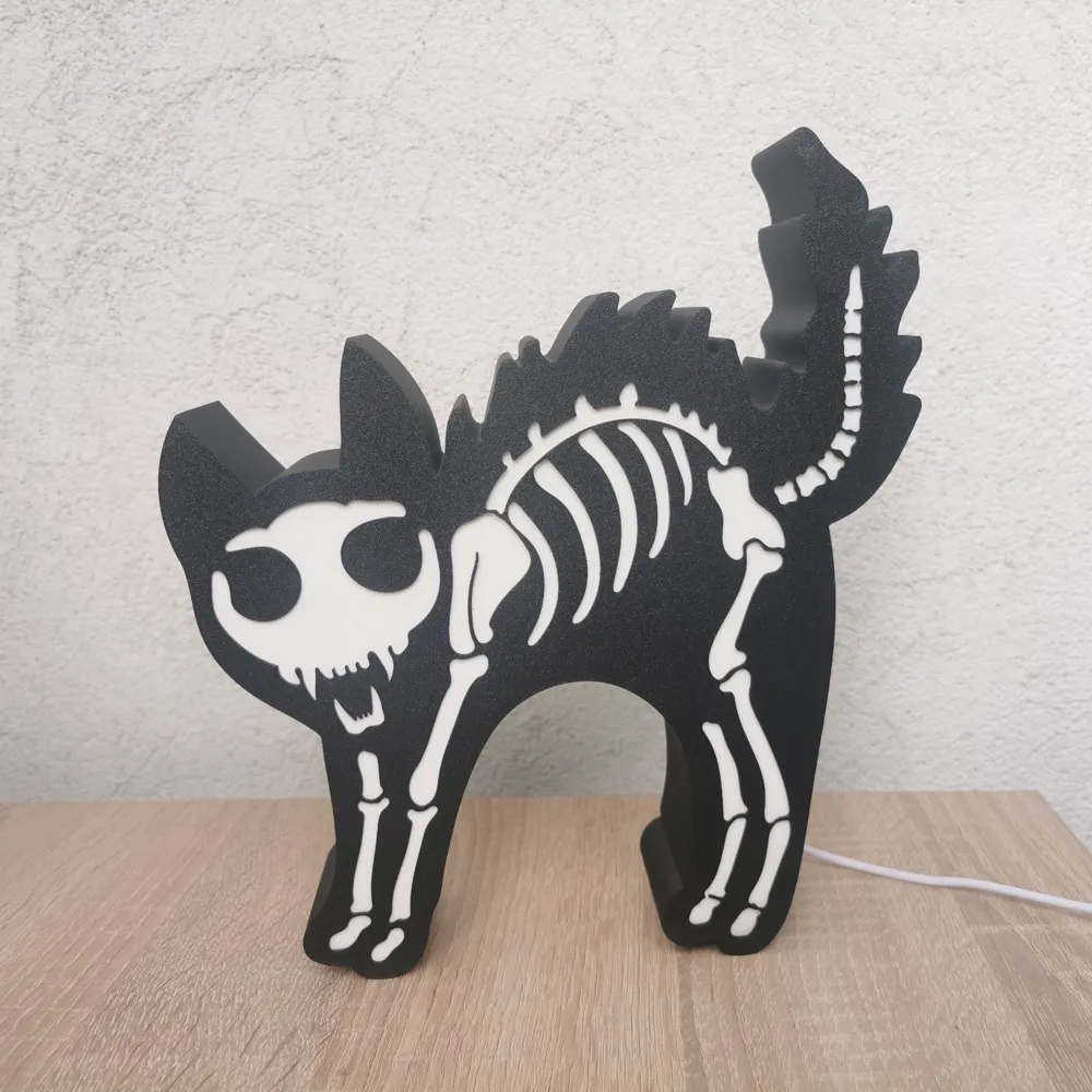 DEAD CAT Helloween Lightbox or Lamp by stan.nanev - MakerWorld