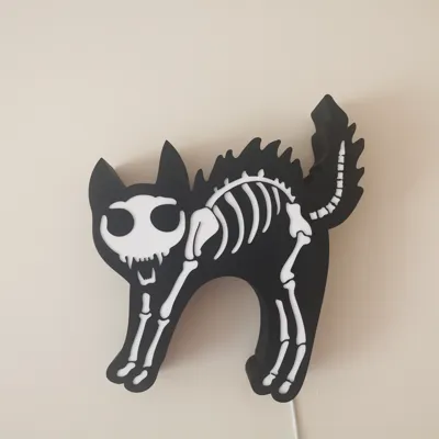 DEAD CAT Helloween Lightbox or Lamp by stan.nanev - MakerWorld