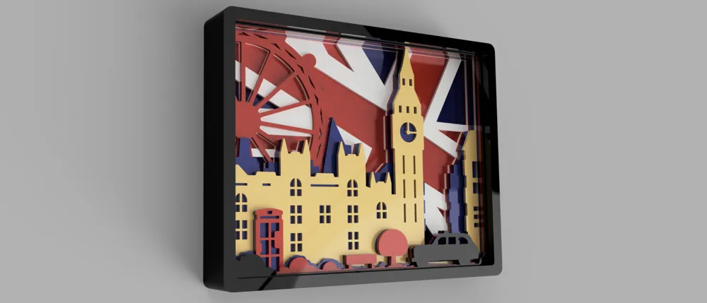 London 3D Shadowbox by make3dtc - MakerWorld