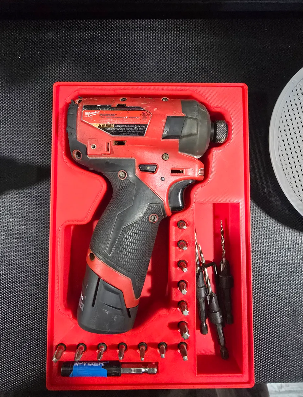 Milwaukee m12 surge Gridfinity bin by pancho - MakerWorld