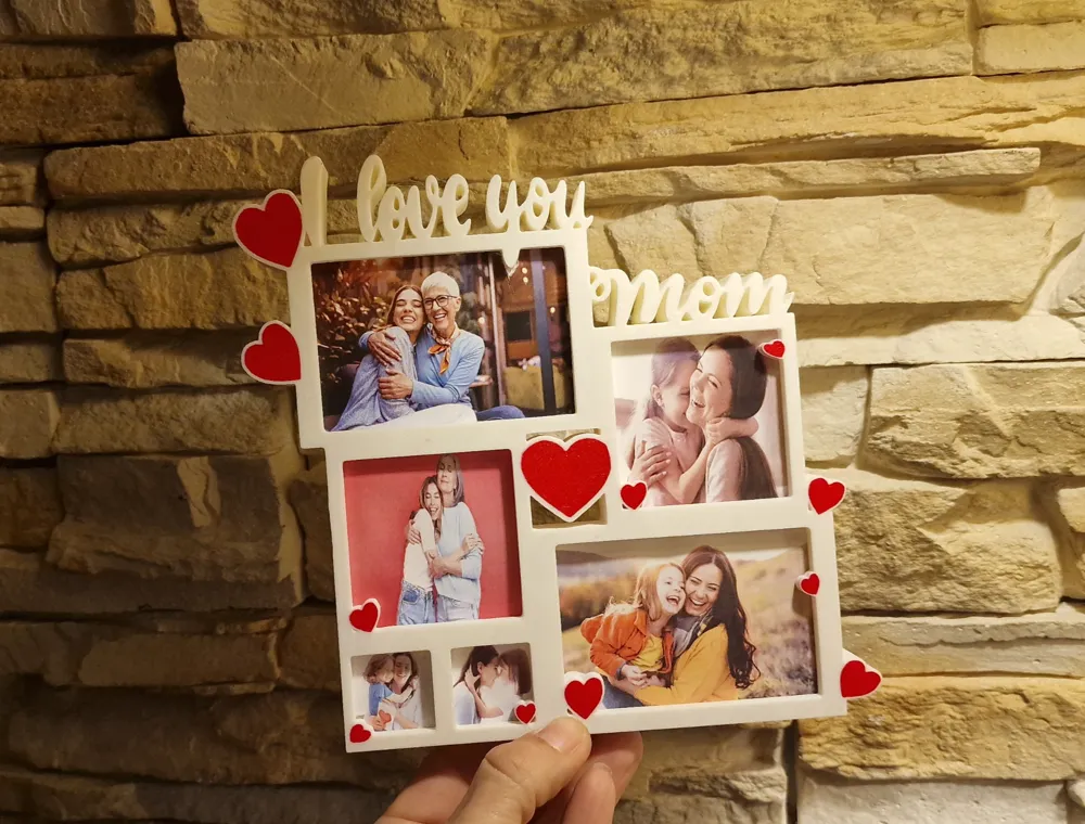 Photo Frame I Love You Mom by darvil66 - MakerWorld