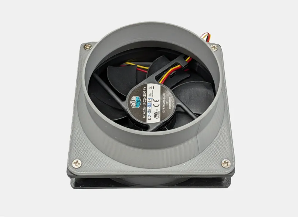 4 Inch Vent Hose to 120mm PC Fan Adapter - Free 3D Print Model - MakerWorld