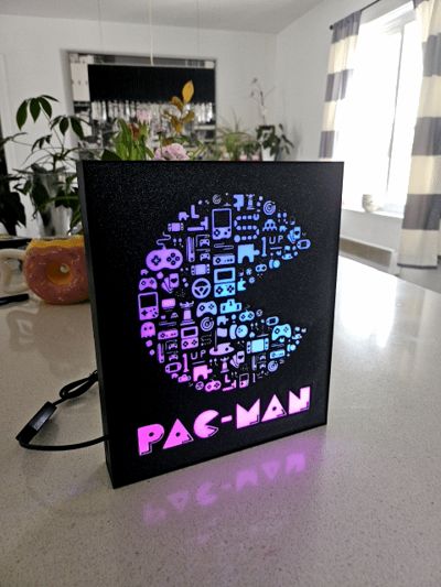 Pac-Man-Gaming LED Lamp by Tommy Gun - MakerWorld