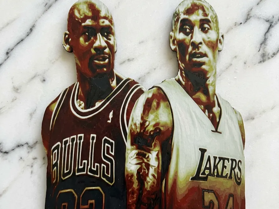Kobe Bryant/Michael Jordan Picture - Free 3D Print Model - MakerWorld